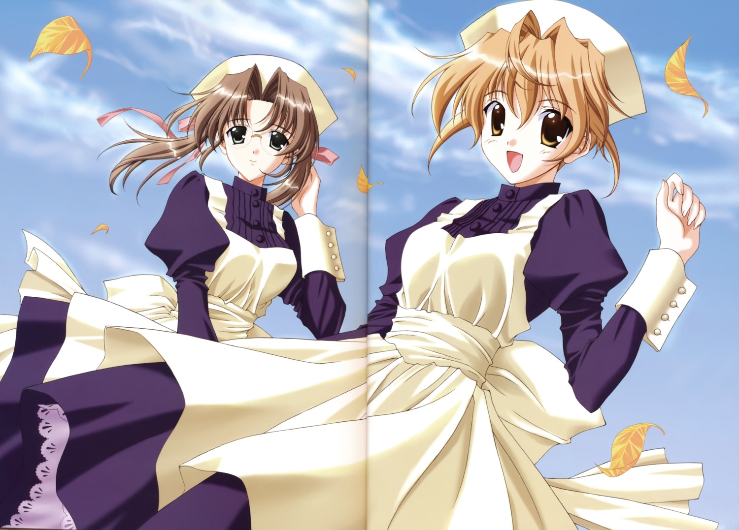Nanao Naru Kao No Nai Tsuki Harukawa Tomomi Kurihara Sayaka Maid Megane